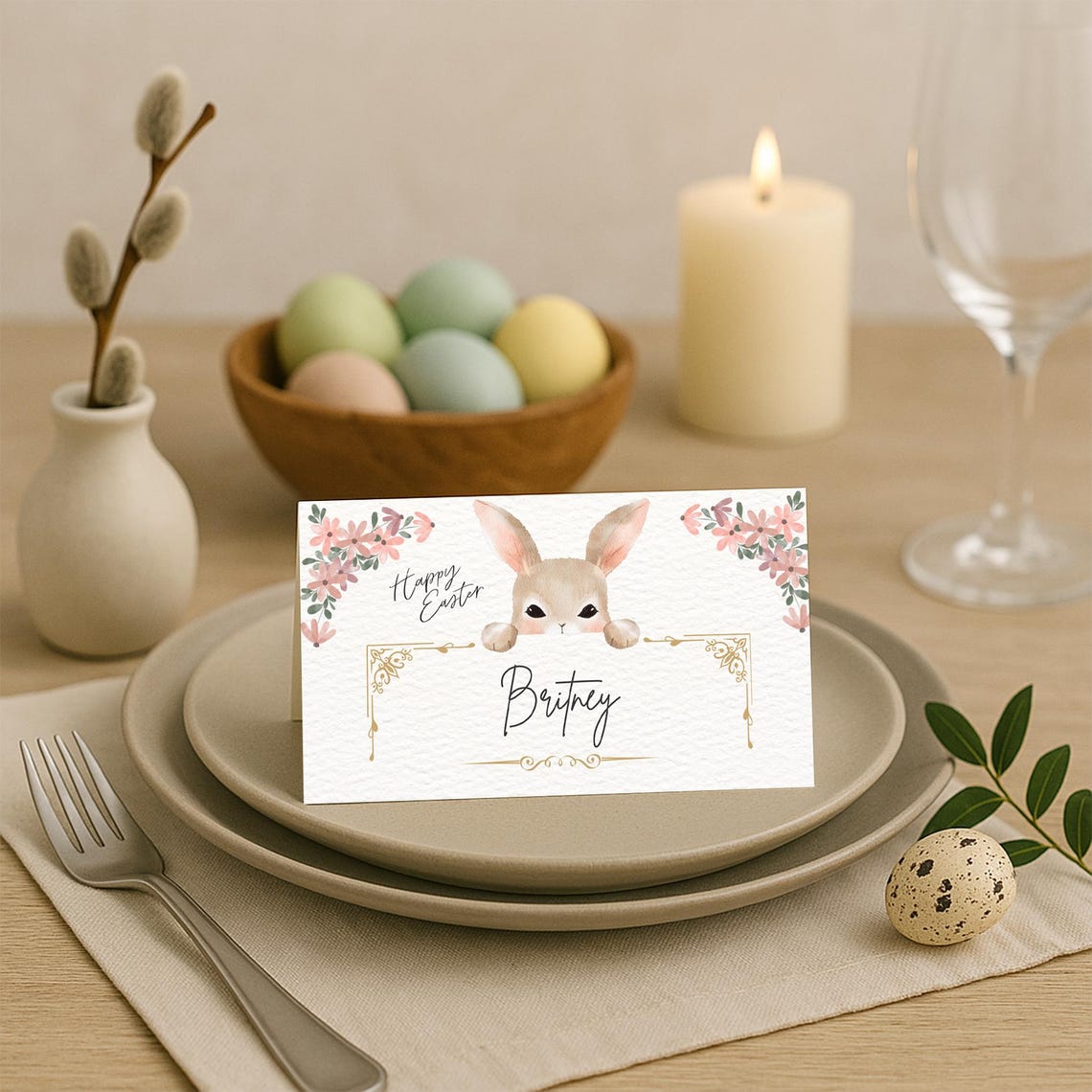 Easter Place Cards | Printable Easter Table Card | Printable Easter ...