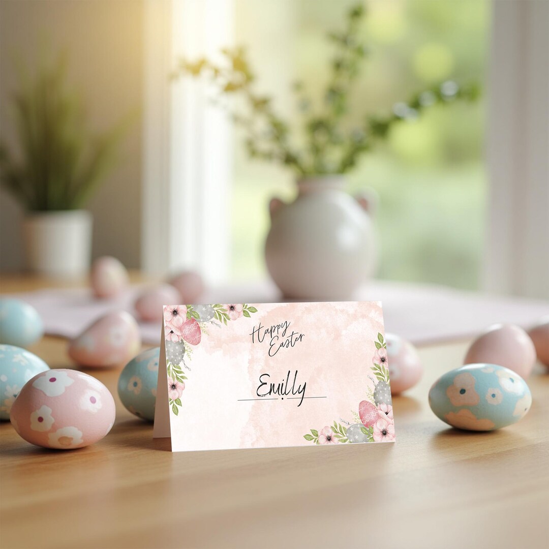 Printable Easter Place Card | Easter Table Decor | Easter Brunch Name ...