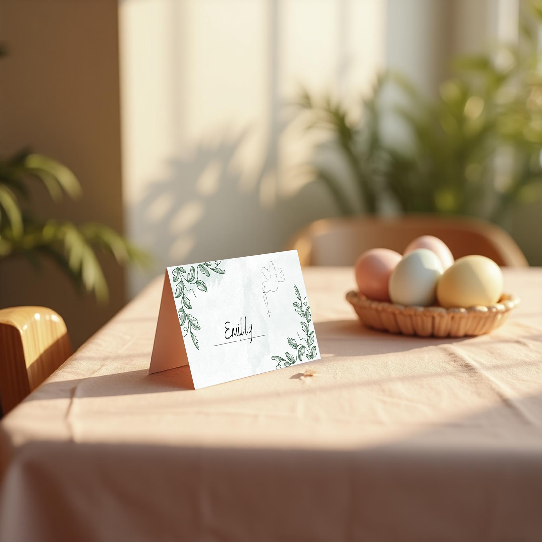Printable Easter Place Card | Easter Table Decor | Easter Brunch Name ...