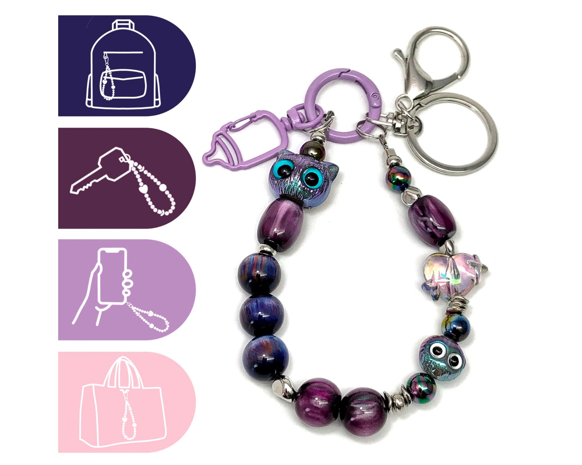 Mobile Phone Chains Short Beads, Mobile Phone Bracelet, Key Chain, Bag ...