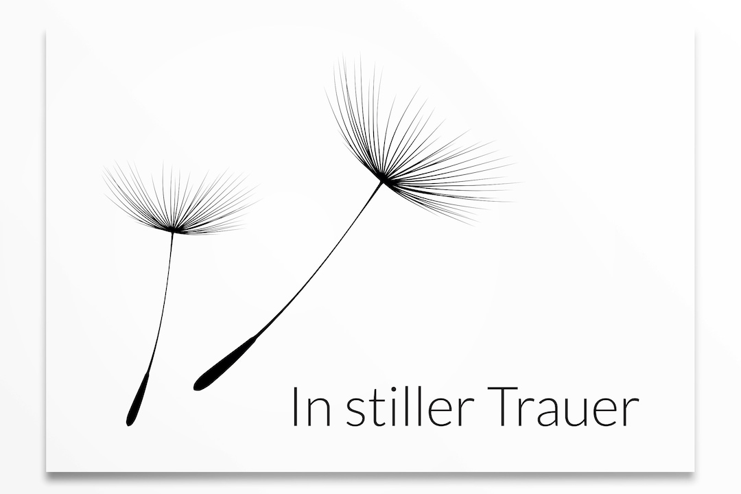 Friendly Fox Trauerkarten Pusteblume, 12 Trauer Karten mit Umschlag ...