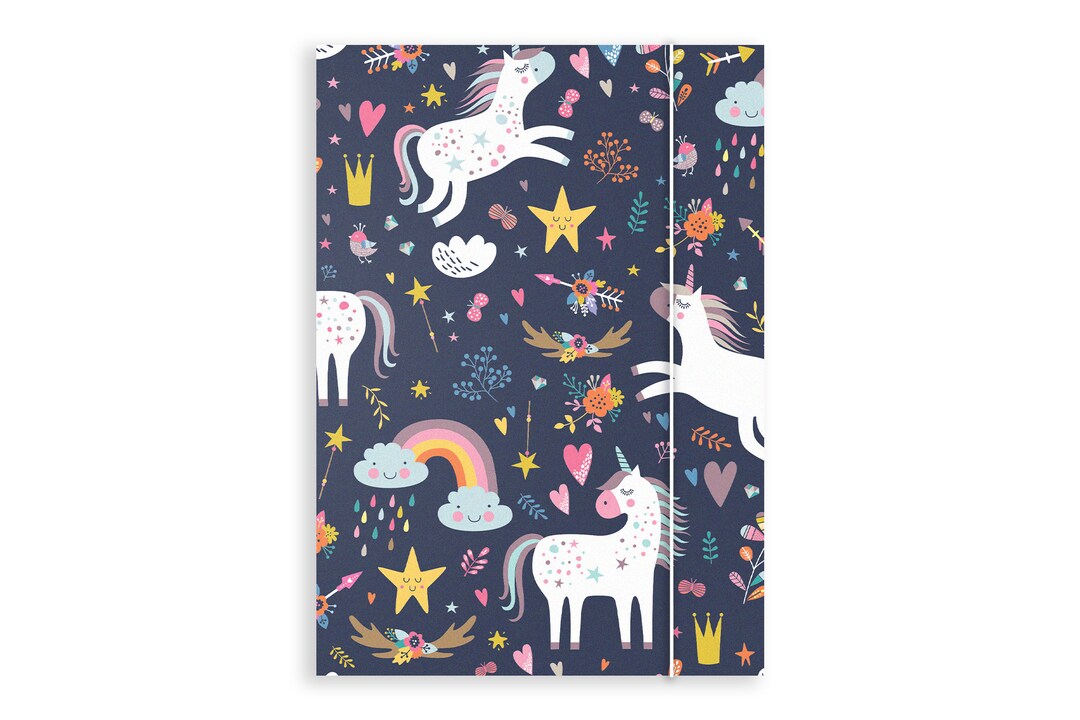 Children's Unicorn Folder, 1x Unicorn School Folder for Children ...