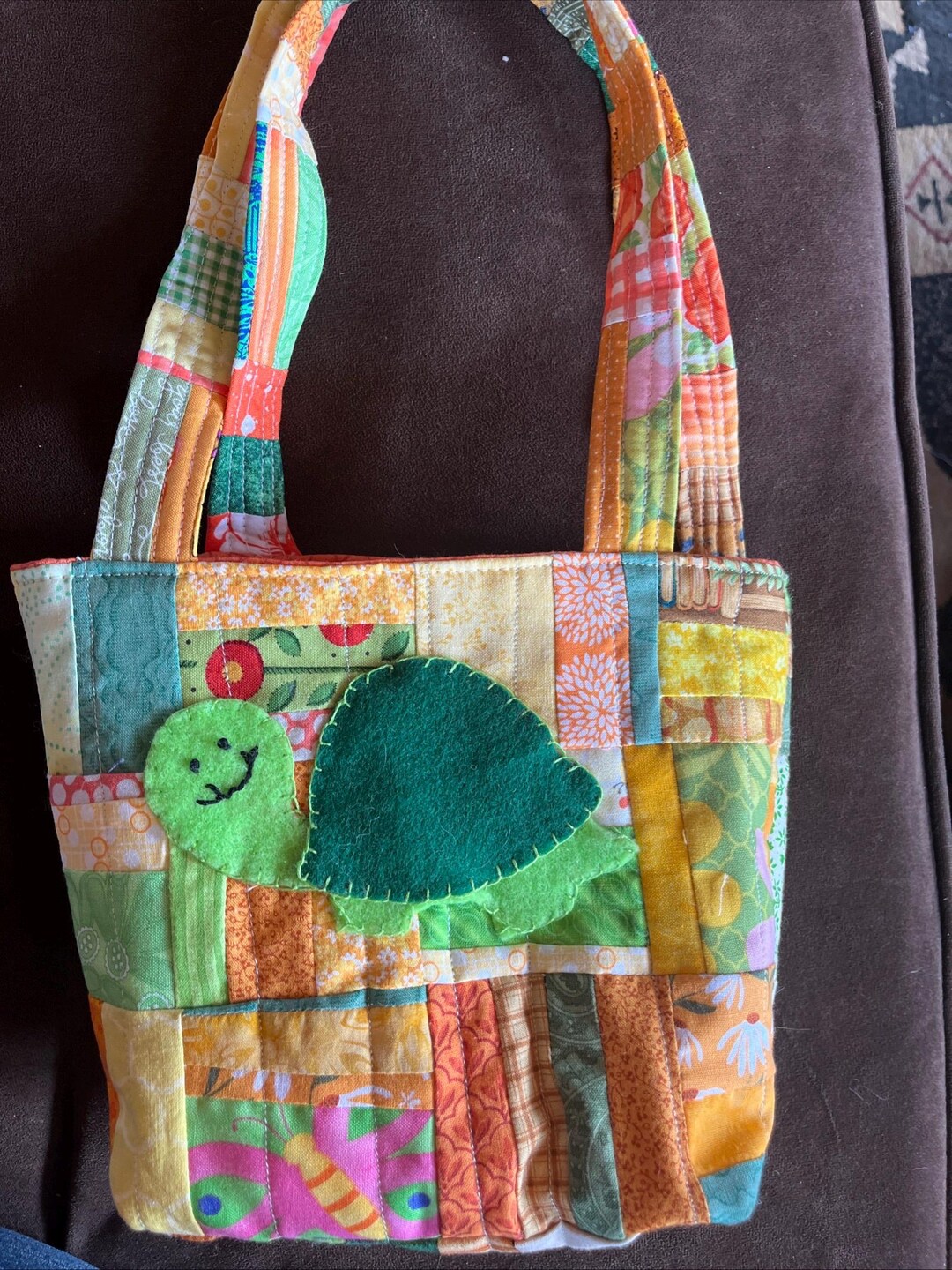 Little Girl Turtle Purse in Orange Green and Yellow. - Etsy