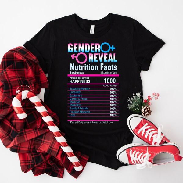 Gender Reveal Nutrition Facts - Etsy