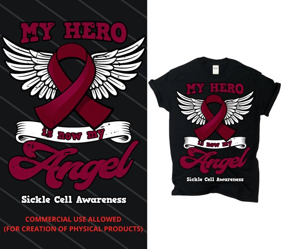 My Hero is Now My Angel / Sickle Cell Awareness / Red Blood - Etsy