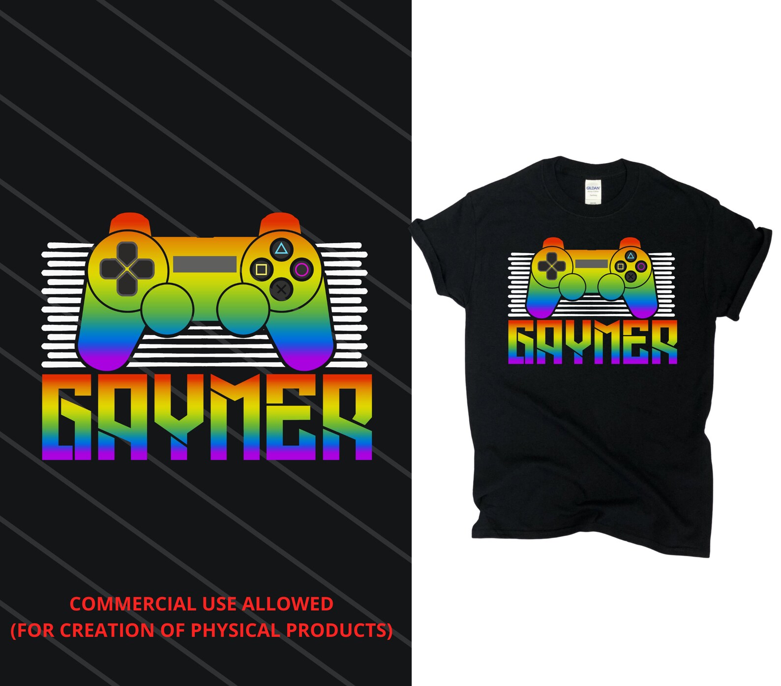 Gaymer the Rainbow LGBT Pride / Video Gamer LGBT PNG Only. | Etsy
