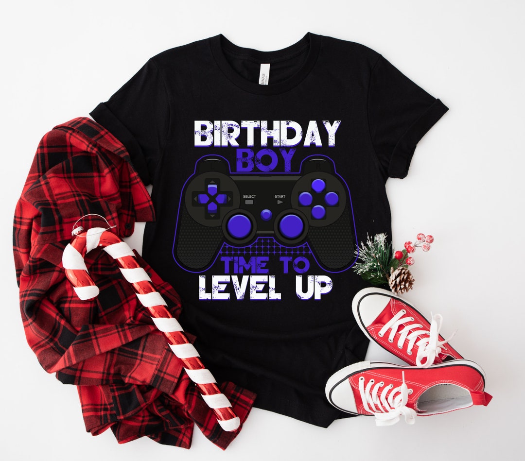 Birthday Boy Time to Level up Bundle. Video Gaming Birthday PNG Only ...