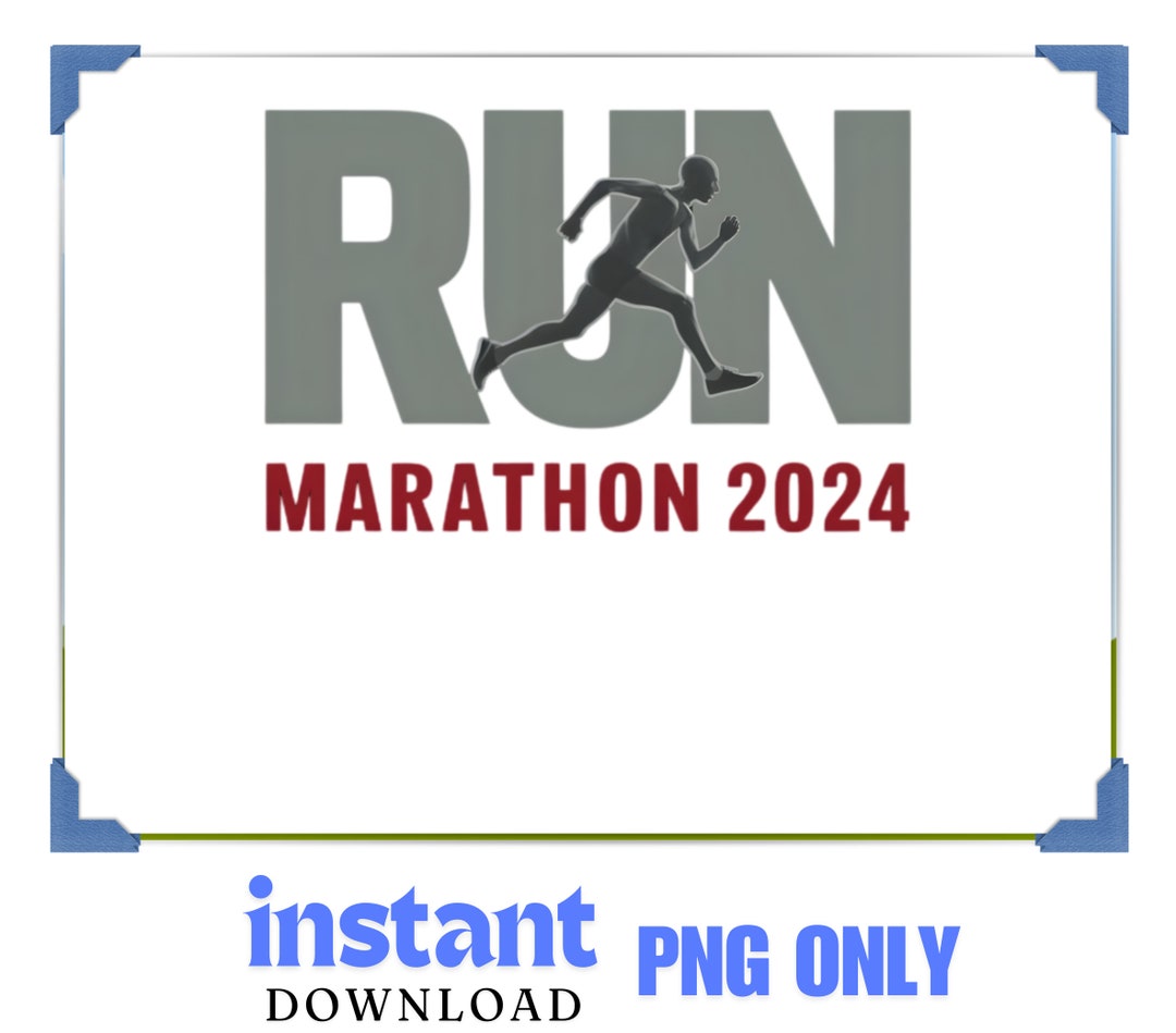 Run Marathon 2024 PNG Running Event Clipart Fitness Jogging Silhouette ...