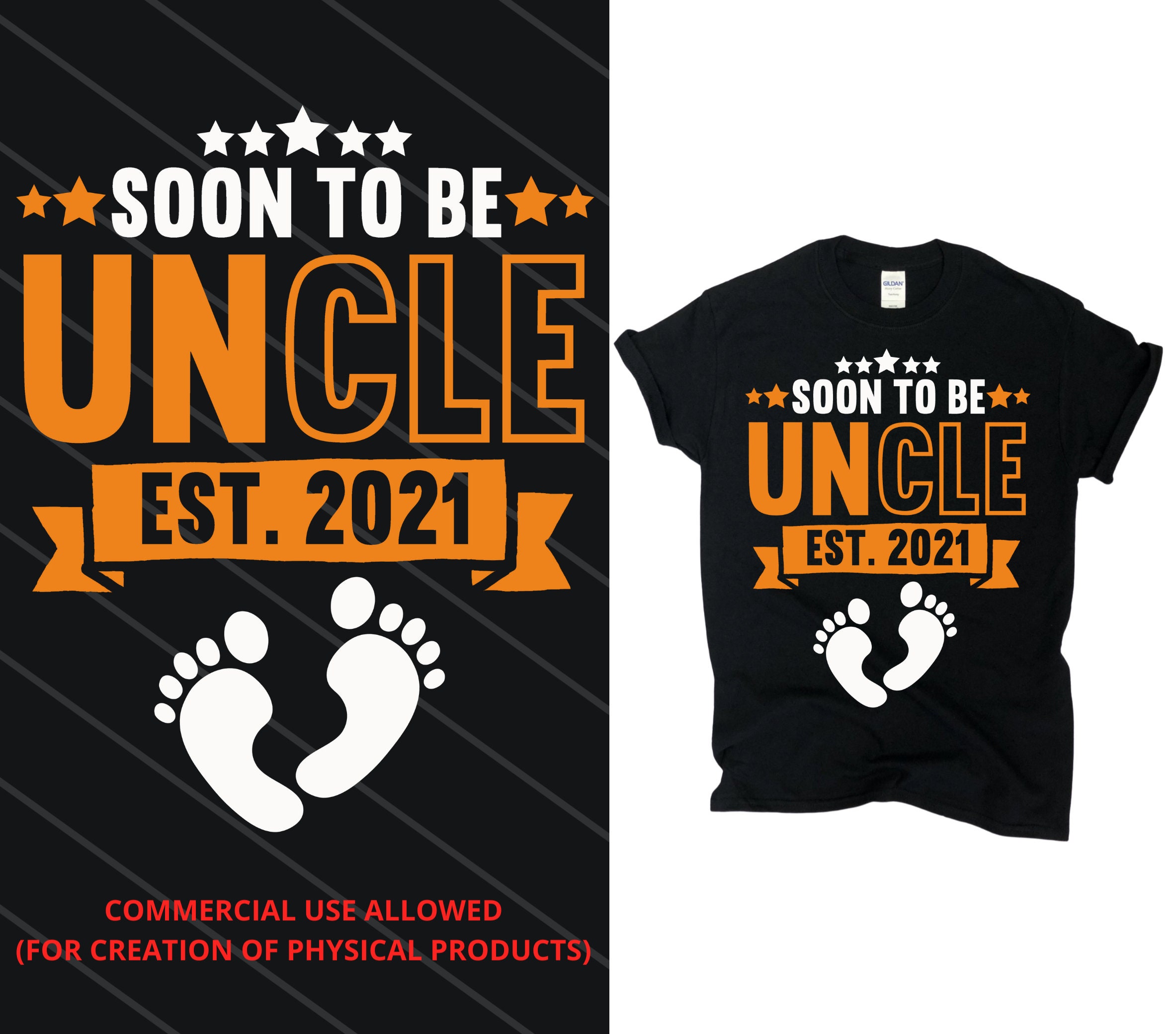 Soon To Be Uncle Est 2021 / Uncle To Be / New Uncle / Future | Etsy
