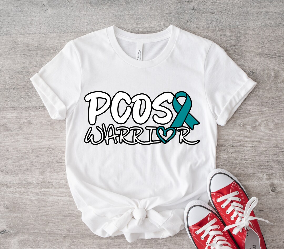 PCOS Warrior / Teal Ribbon / PCOS Awareness PNG Only. - Etsy