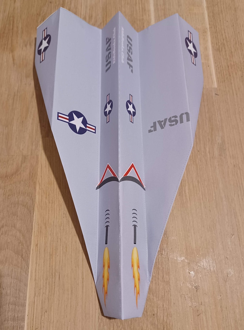 USAF Fighter Jet Paper Airplane, Printable Template (PDF) - Etsy