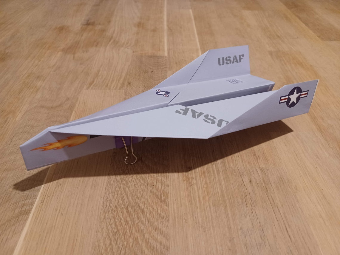 USAF Fighter Jet Paper Airplane, Printable Template (PDF) - Etsy
