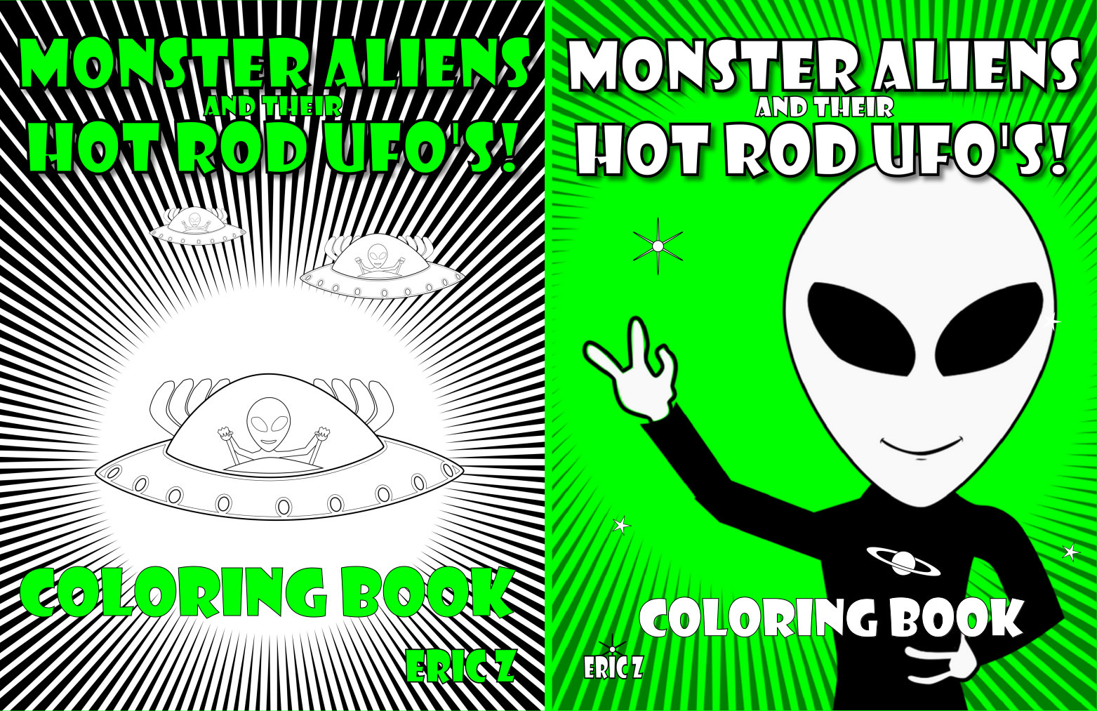 Printable PDF Coloring Book / Eye Benders, Monster Aliens, Optical ...