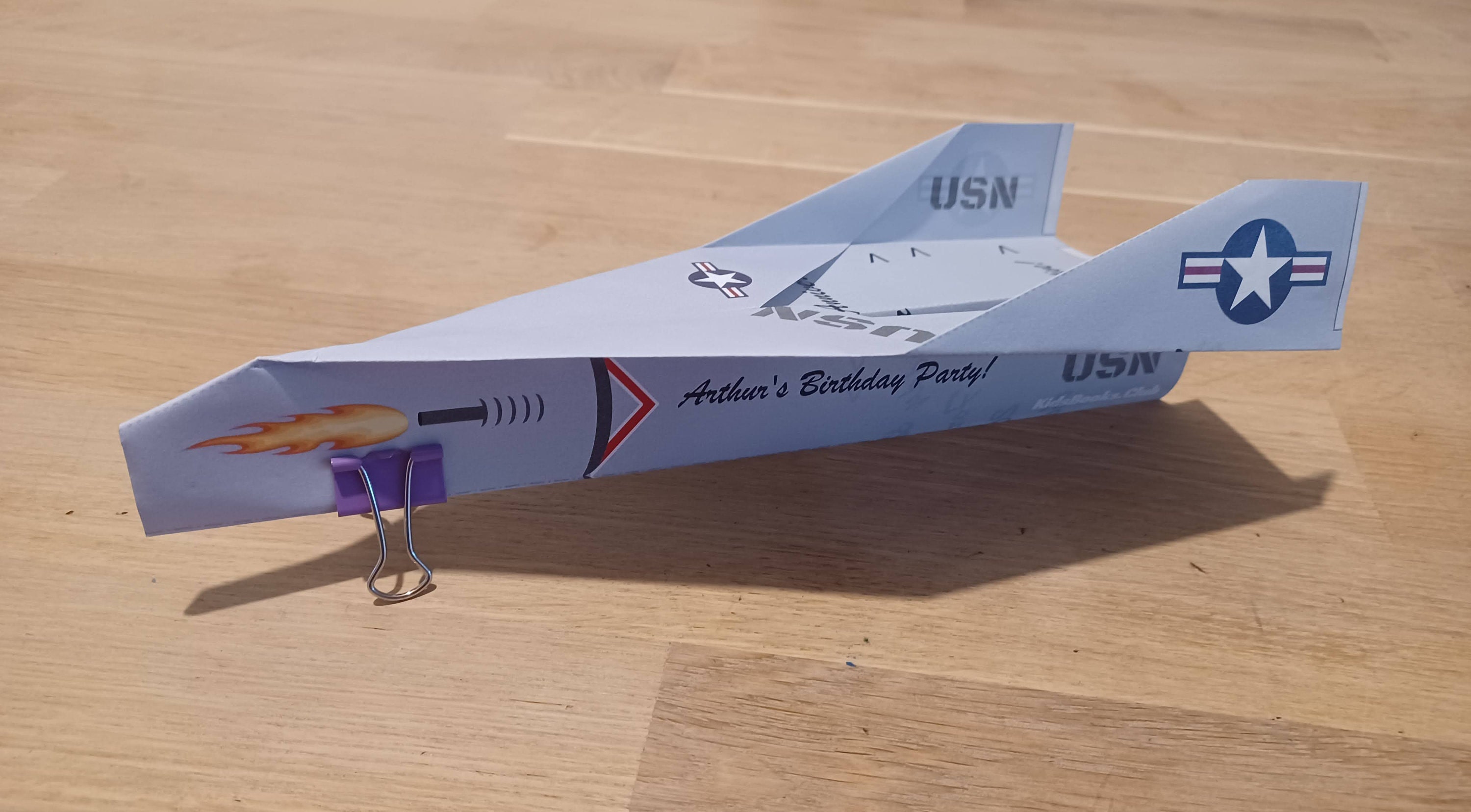 Customizable USN Paper Airplane Printable PDF F-14 F-4 - Etsy