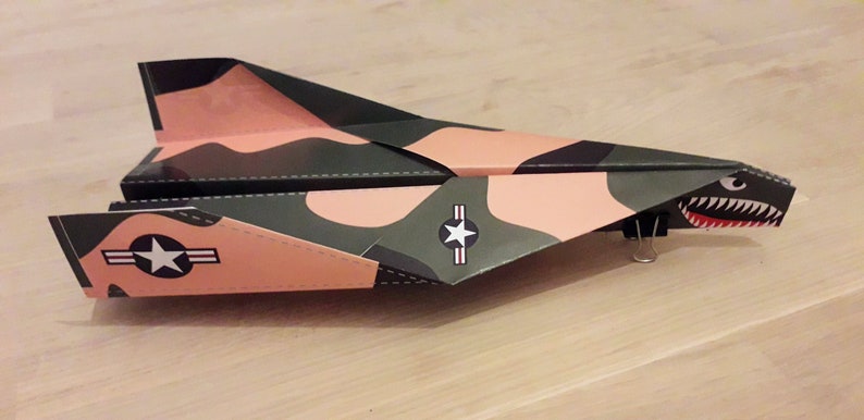 USAF Paper Airplane Printable PDF Flying Tigers Curtis P-40B - Etsy