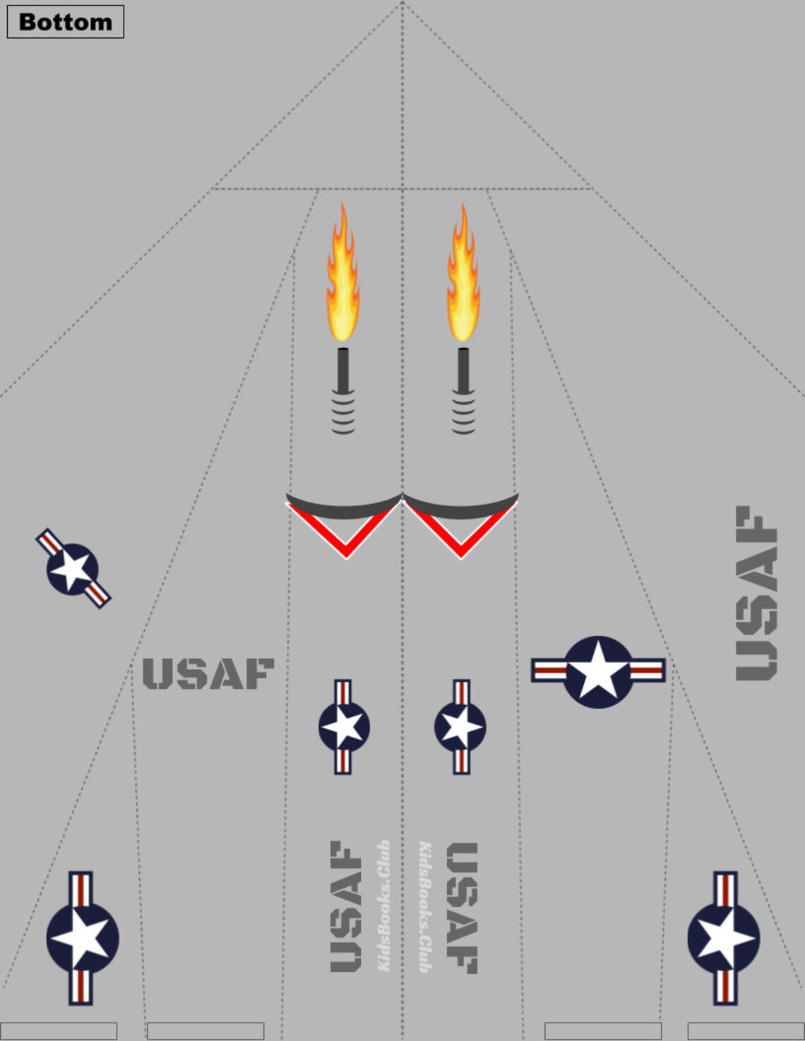 USAF Fighter Jet Paper Airplane, Printable Template (PDF) - Etsy