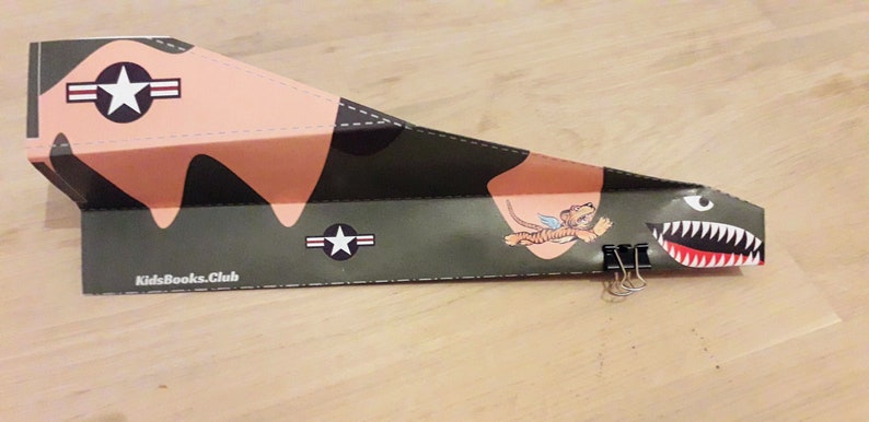 USAF Paper Airplane Printable PDF Flying Tigers Curtis P-40B - Etsy