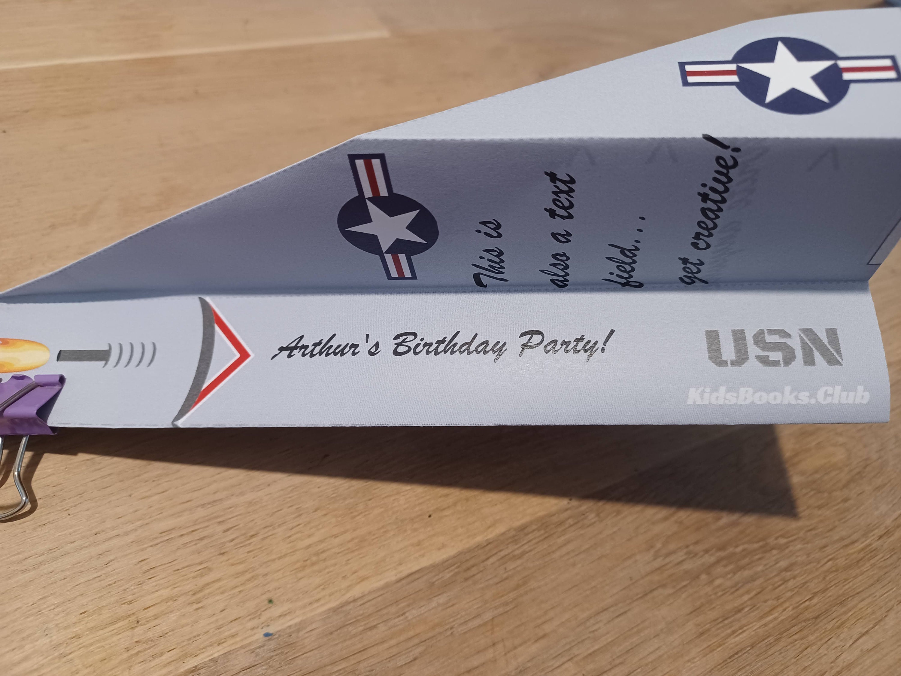 Customizable USN Paper Airplane Printable PDF F-14 F-4 - Etsy