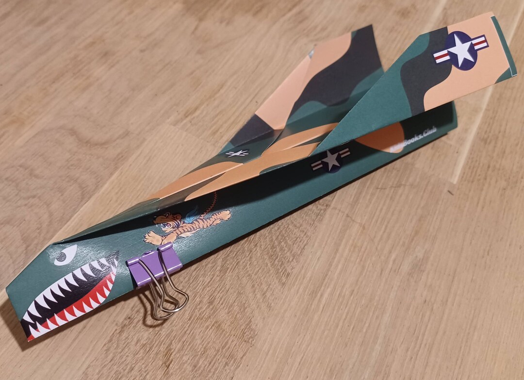 USAF Paper Airplane Printable PDF Flying Tigers Curtis P-40B Warhawk ...