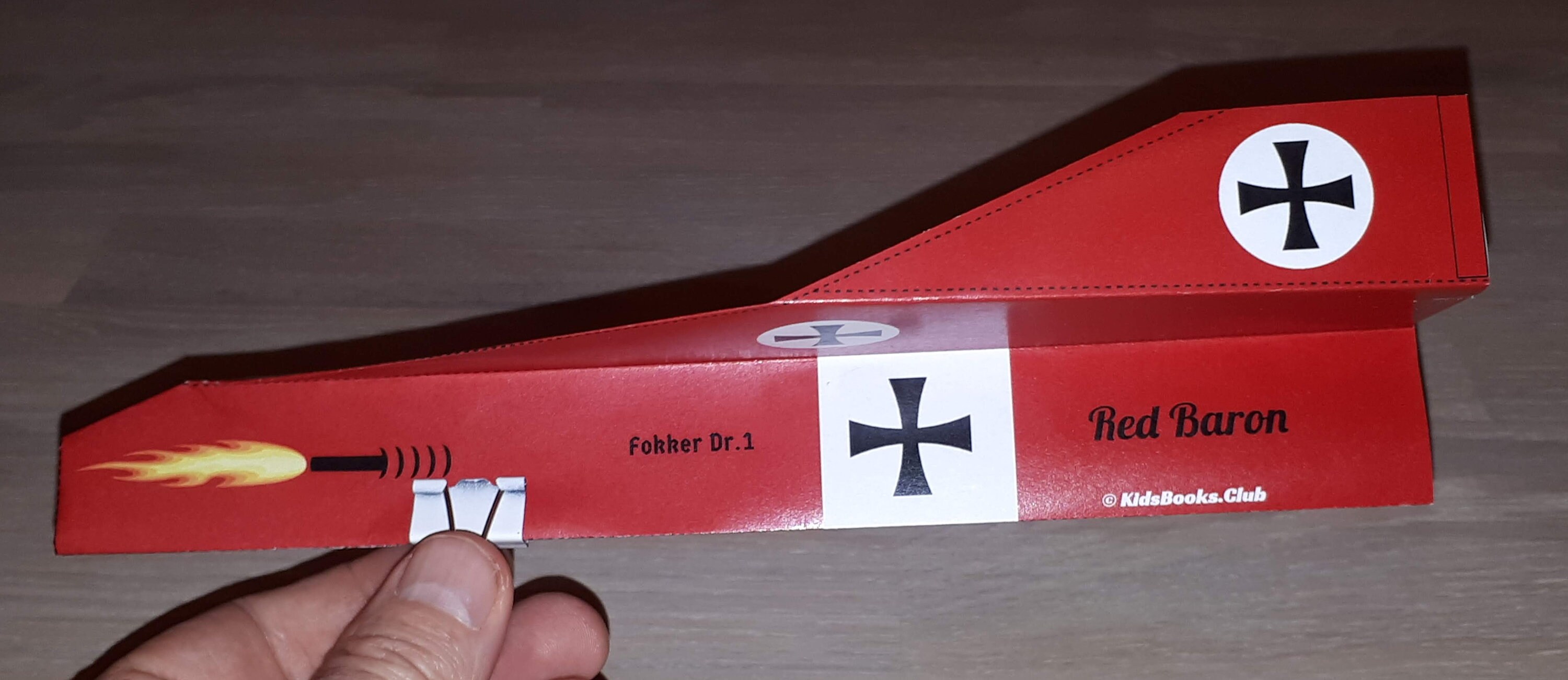 Red Baron Printable PDF Paper Airplane. Instant Download: - Etsy