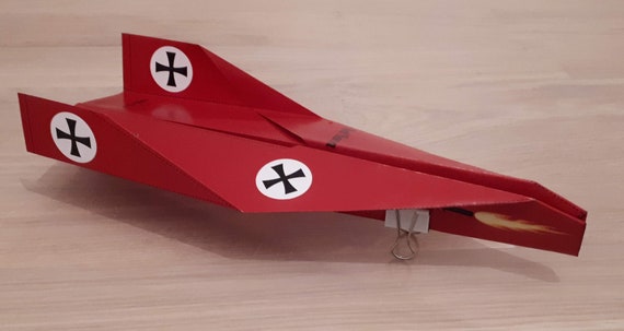 Red Baron Printable PDF Paper Airplane. Instant Download: | Etsy