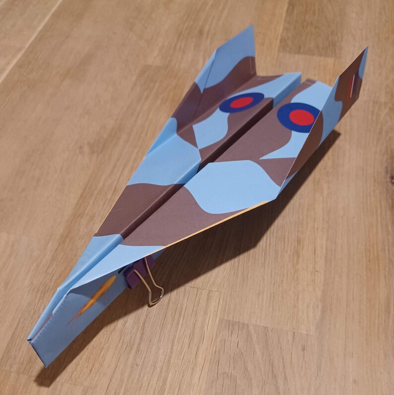Spitfire Paper Airplane Printable PDF: Instant Download. 8.5x11 and A4 ...