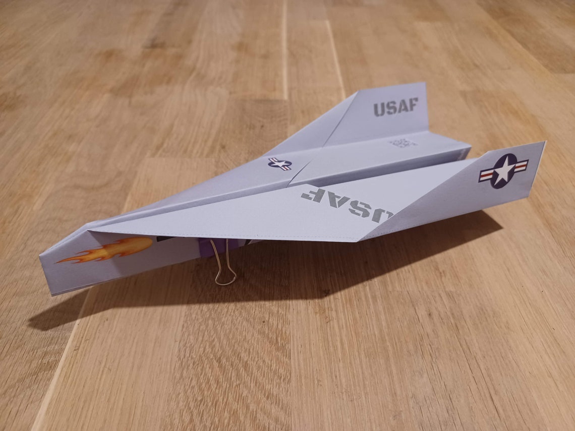 USAF Paper Airplane Printable PDF, F-15, F-4 Phantom, Style Fighter Jet ...