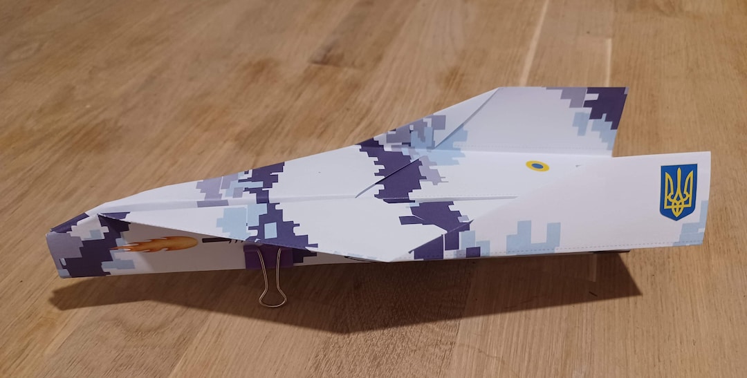 Ukrainian MIG-29 Paper Airplane Printable PDF: Instant Download. 8.5x11 ...