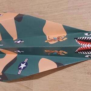 USAF Paper Airplane Printable PDF Flying Tigers Curtis P-40B Warhawk ...