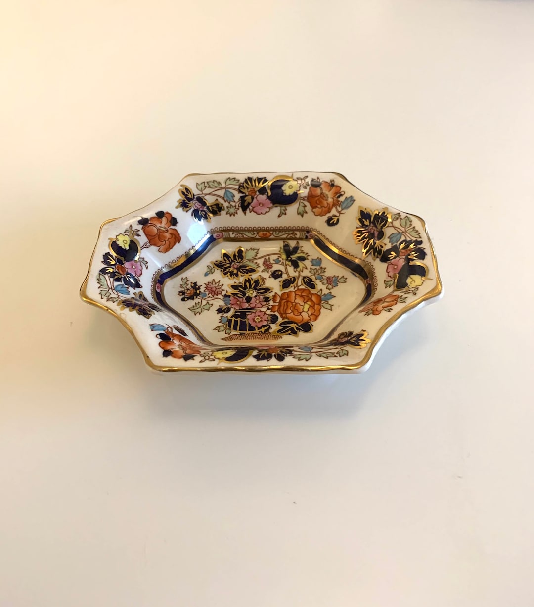 Mason’s Pottery Dish. Mandarin Design Small Dish / Trinket Dish 1940's ...