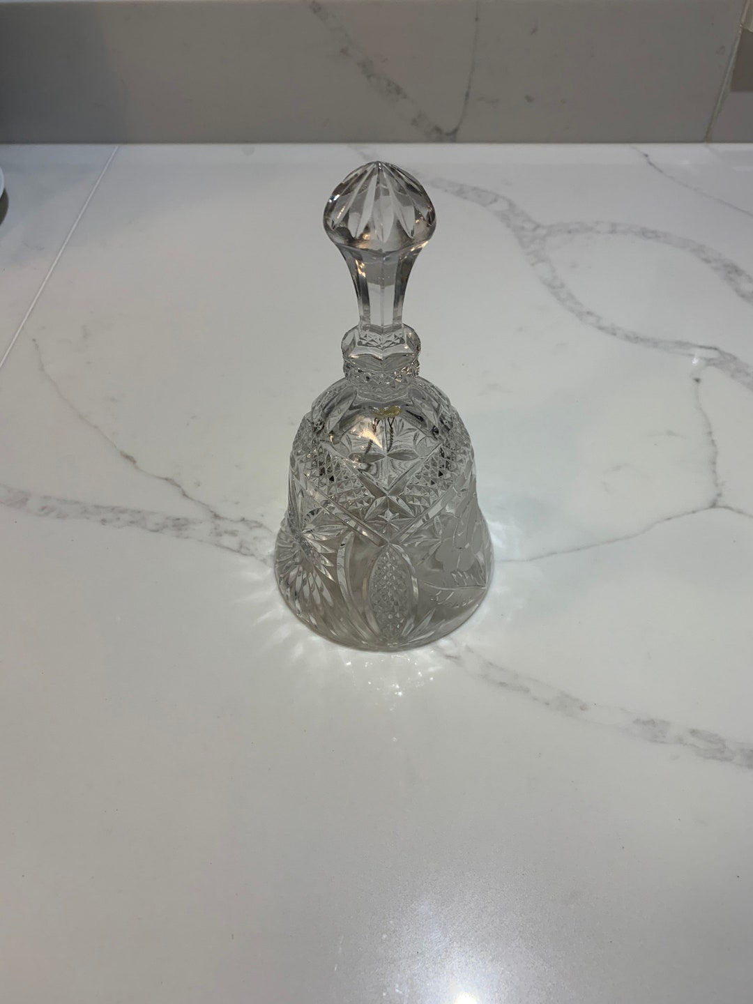 Vintage Crystal Bell Ornament. Floral Design - Etsy
