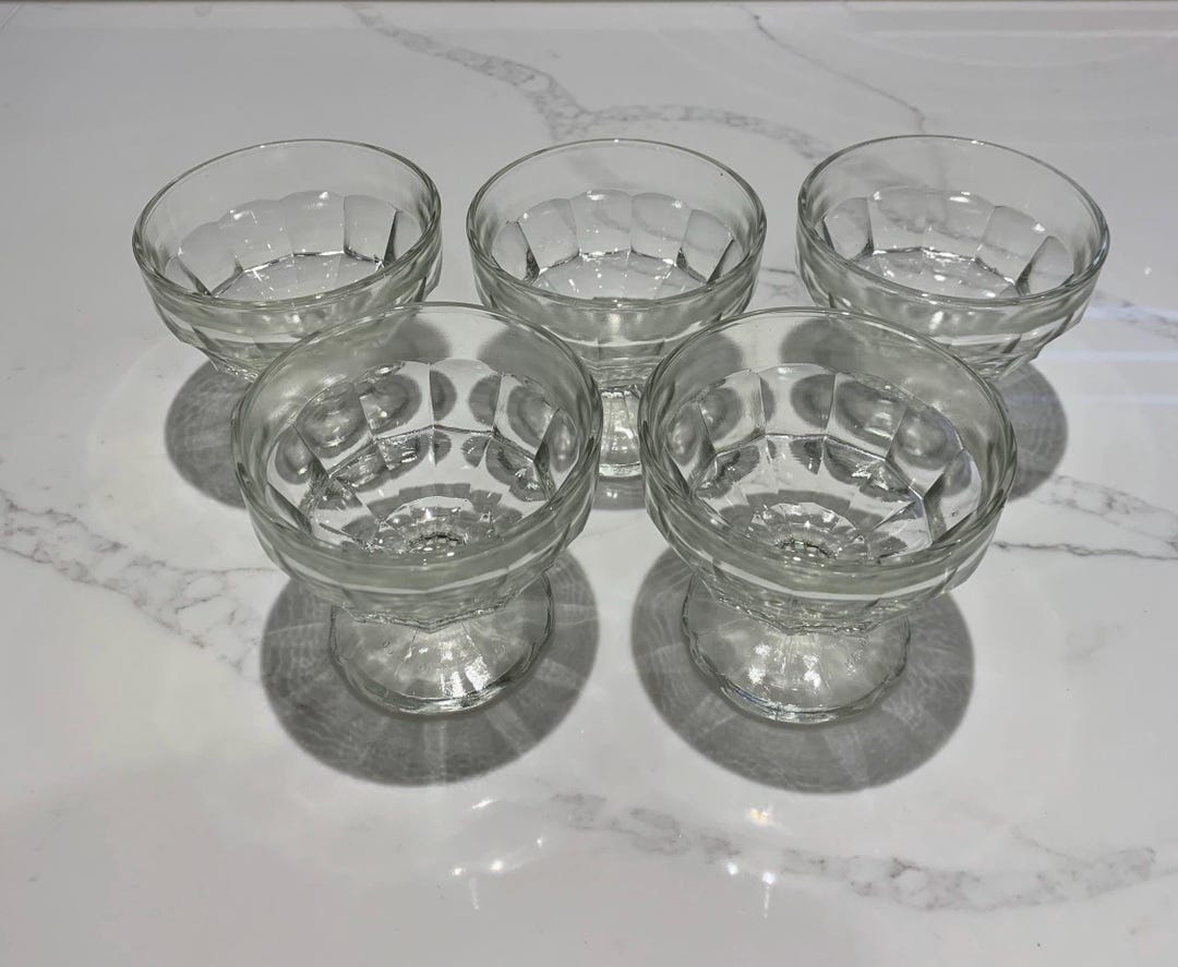 Vintage 1970s Jacobean Recd. Ice Cream / Sundae Glass Bowls - Etsy