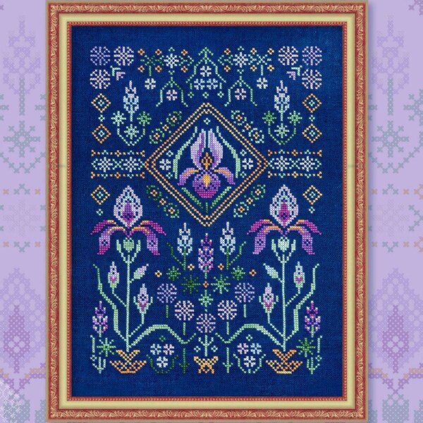 Iris Embroidery - Etsy