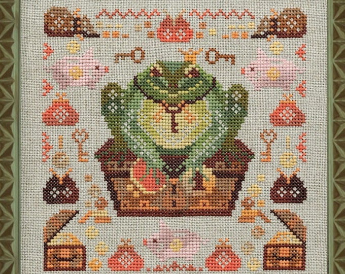 Cross Stitch Kit, "thrifty Toad" Owlforest Embroidery Commical Toad ...