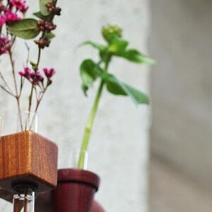 Mini Bud Vase, Mini Diffuser, Solid Wood, Test Tube, Sleek and Cute ...