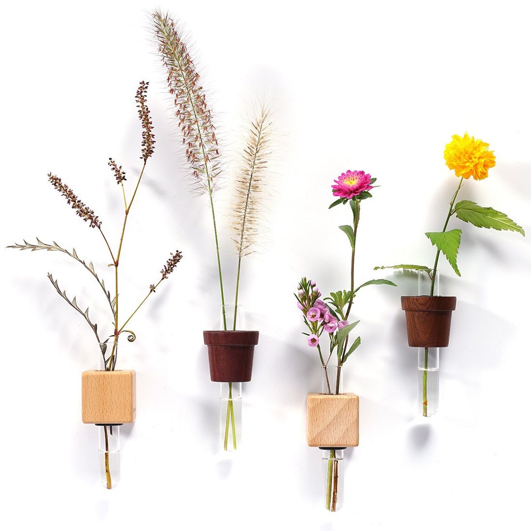 Mini Bud Vase, Mini Diffuser, Solid Wood, Test Tube, Sleek and Cute ...