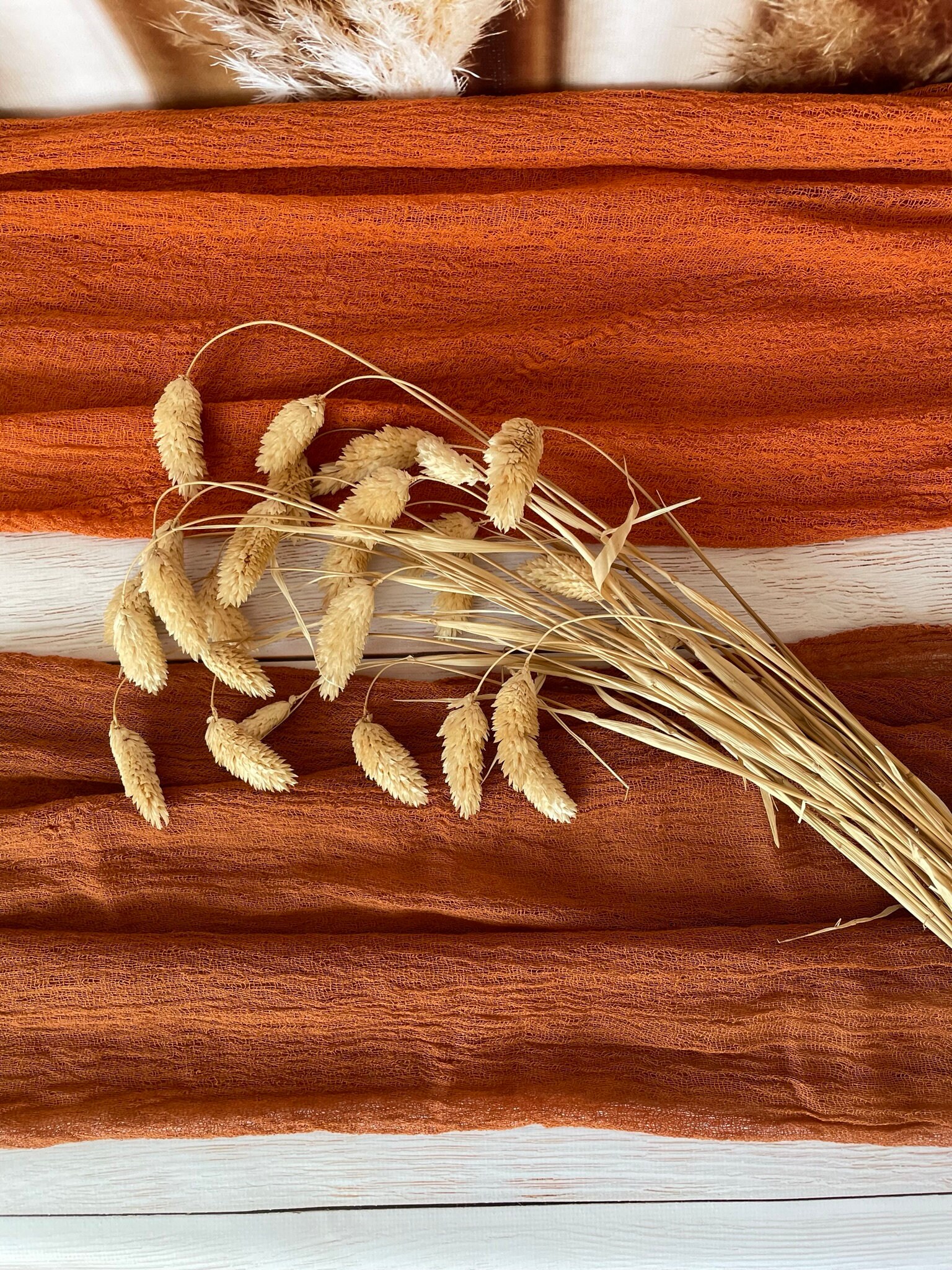 Terracotta Cheese Cloth Table Runner Aisle Runner Rust Gauze Runner ...