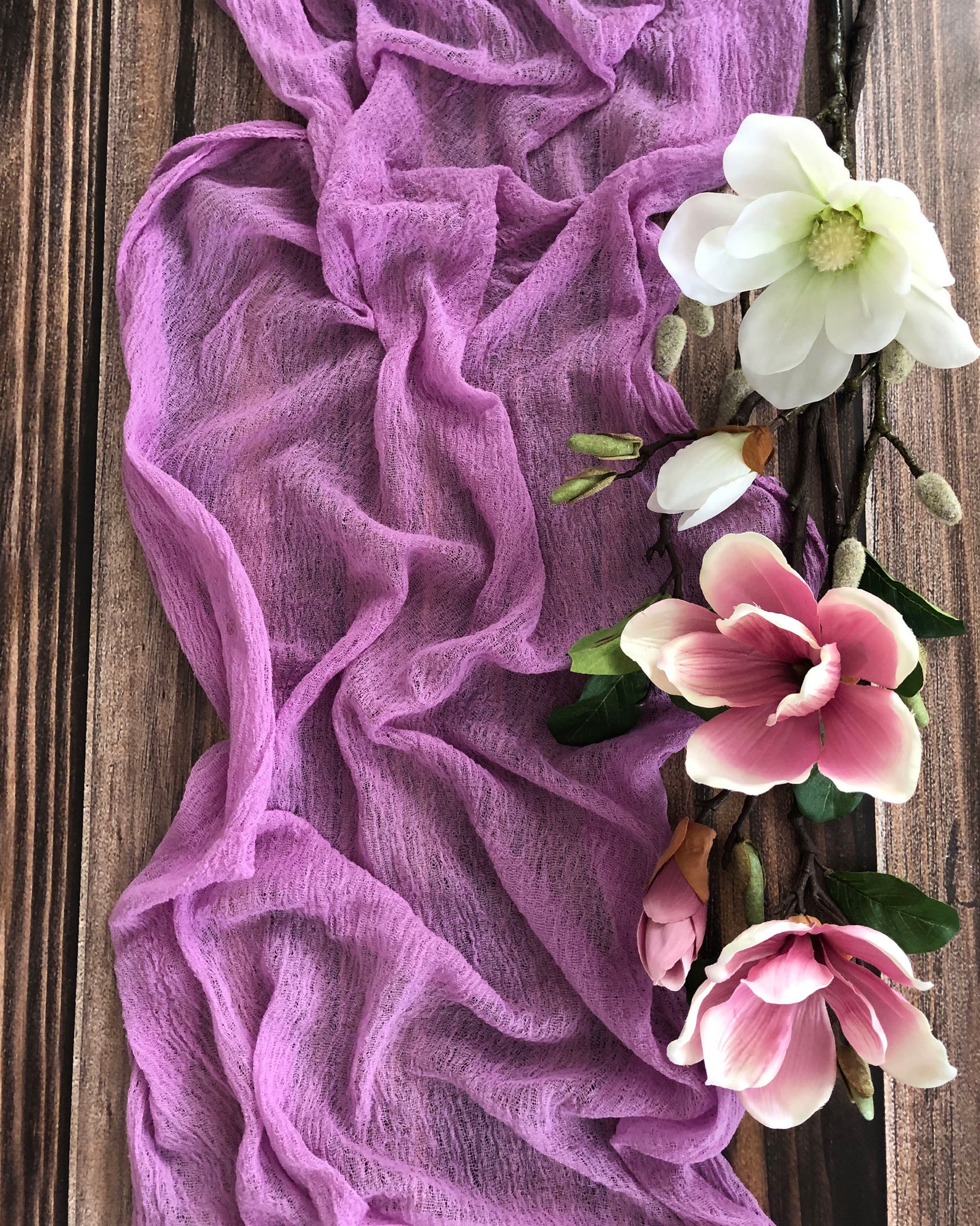 Any Color Cheesecloth Table Runner Modern Sheer Chic Boho Wedding ...