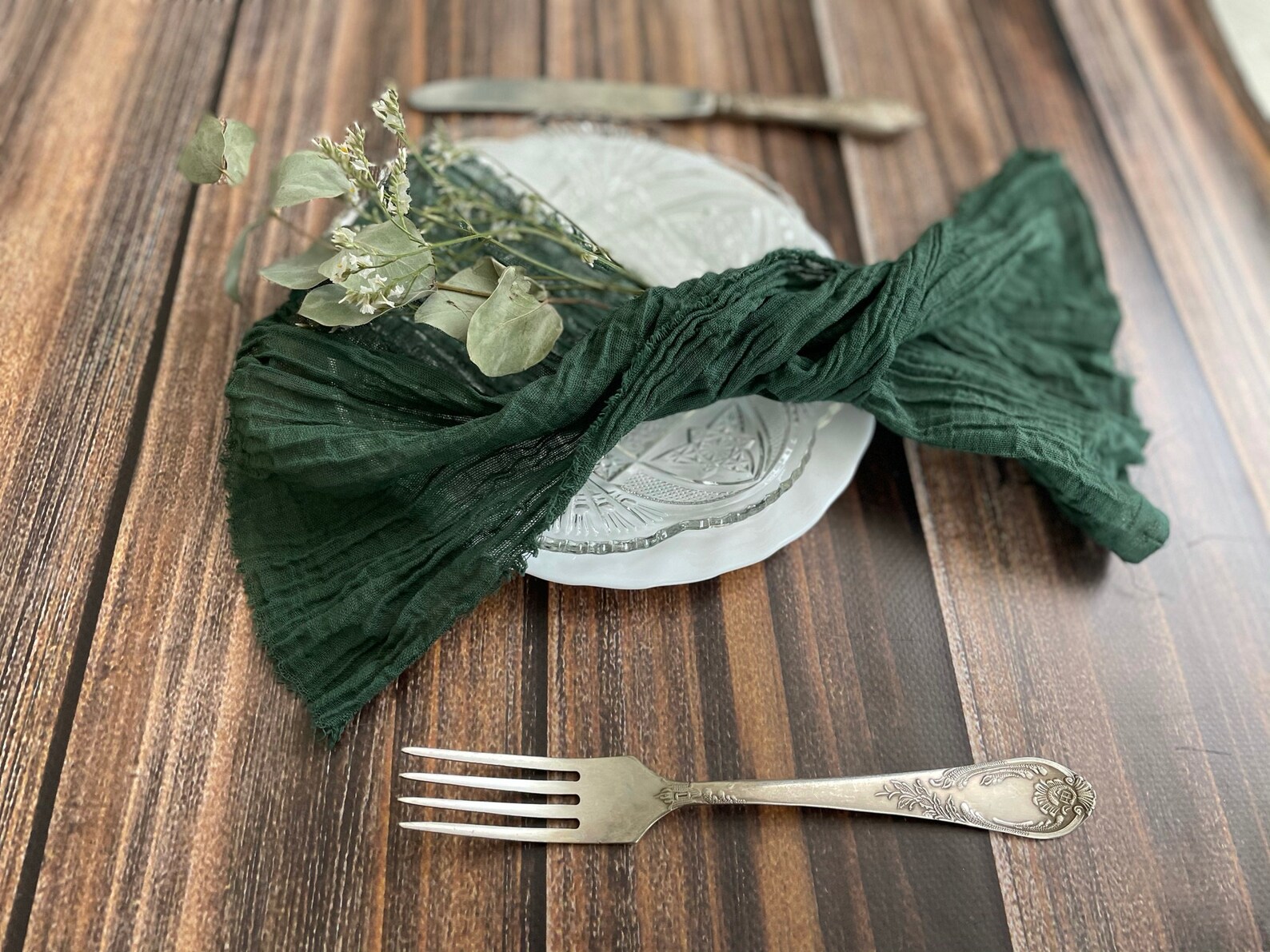 Set of 4 Napkins Any Color Chic Rustic Wedding Decorations | Etsy