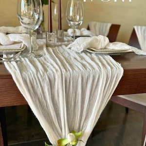 Rustic Wedding Table Runner Gauze Fabric Many Color Boho Chic Wedding ...