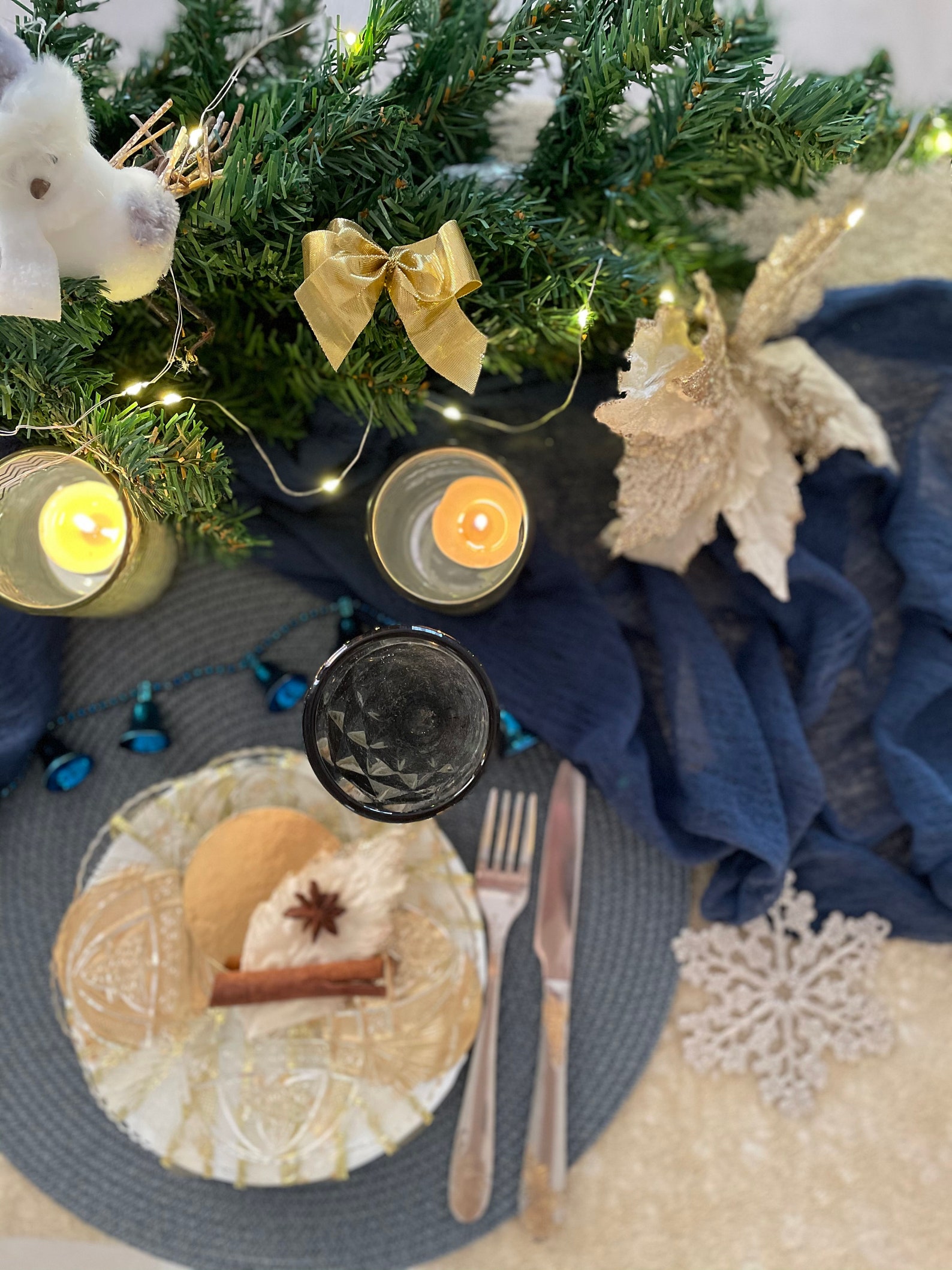 Christmas Table Decorations Gauze Table Runner Many Color Rustic ...