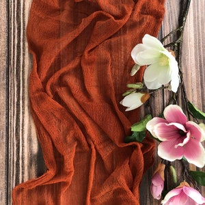 Terracota Wedding Cheesecloth Chiavary Sashes Many Color Farmhouse ...