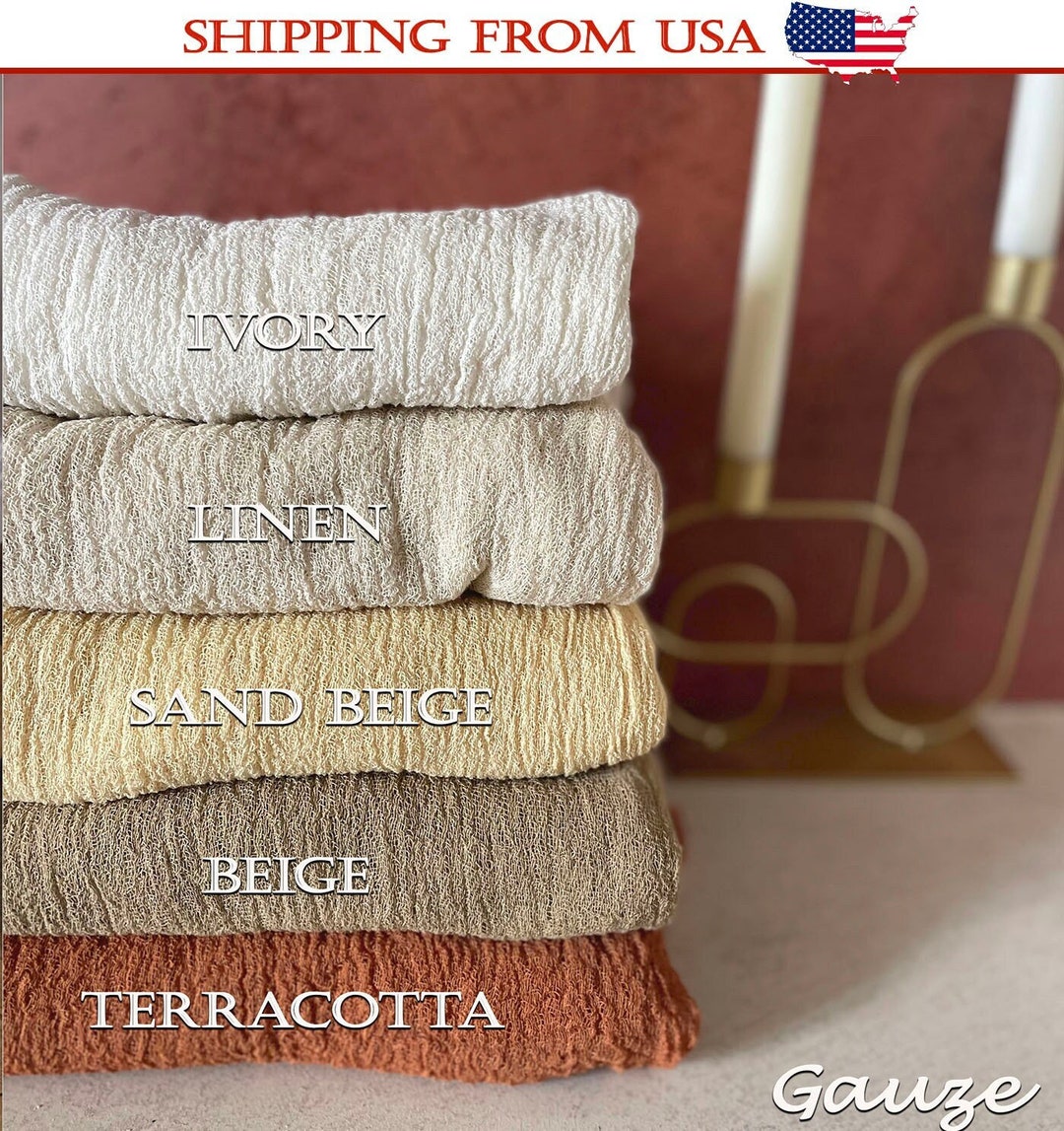 Wedding Decor Cheese Cloth Table Runner Boho Gauze Table Centerpiece ...