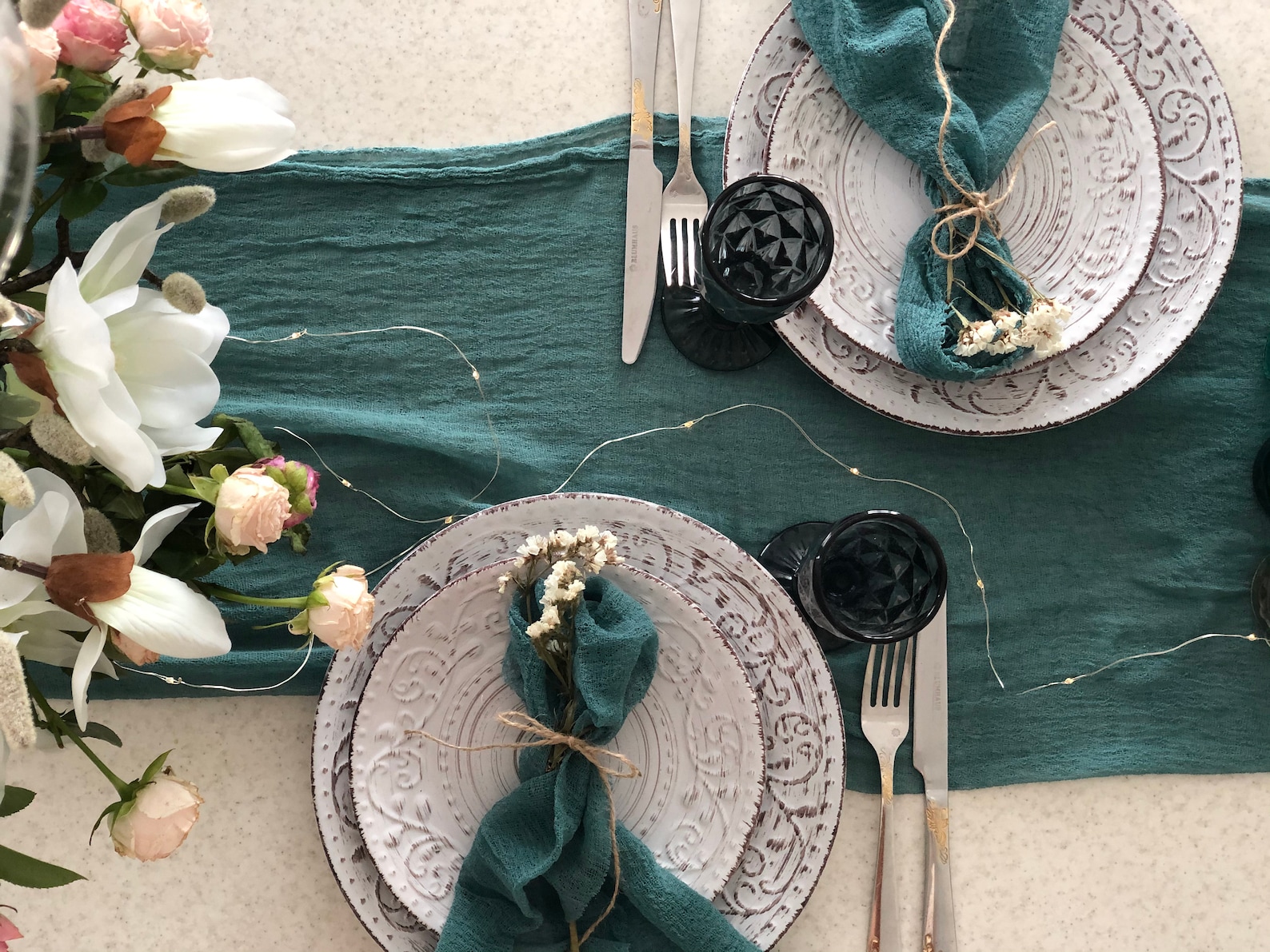 Any Color Cheesecloth Table Runner Modern Sheer Chic Boho Wedding ...