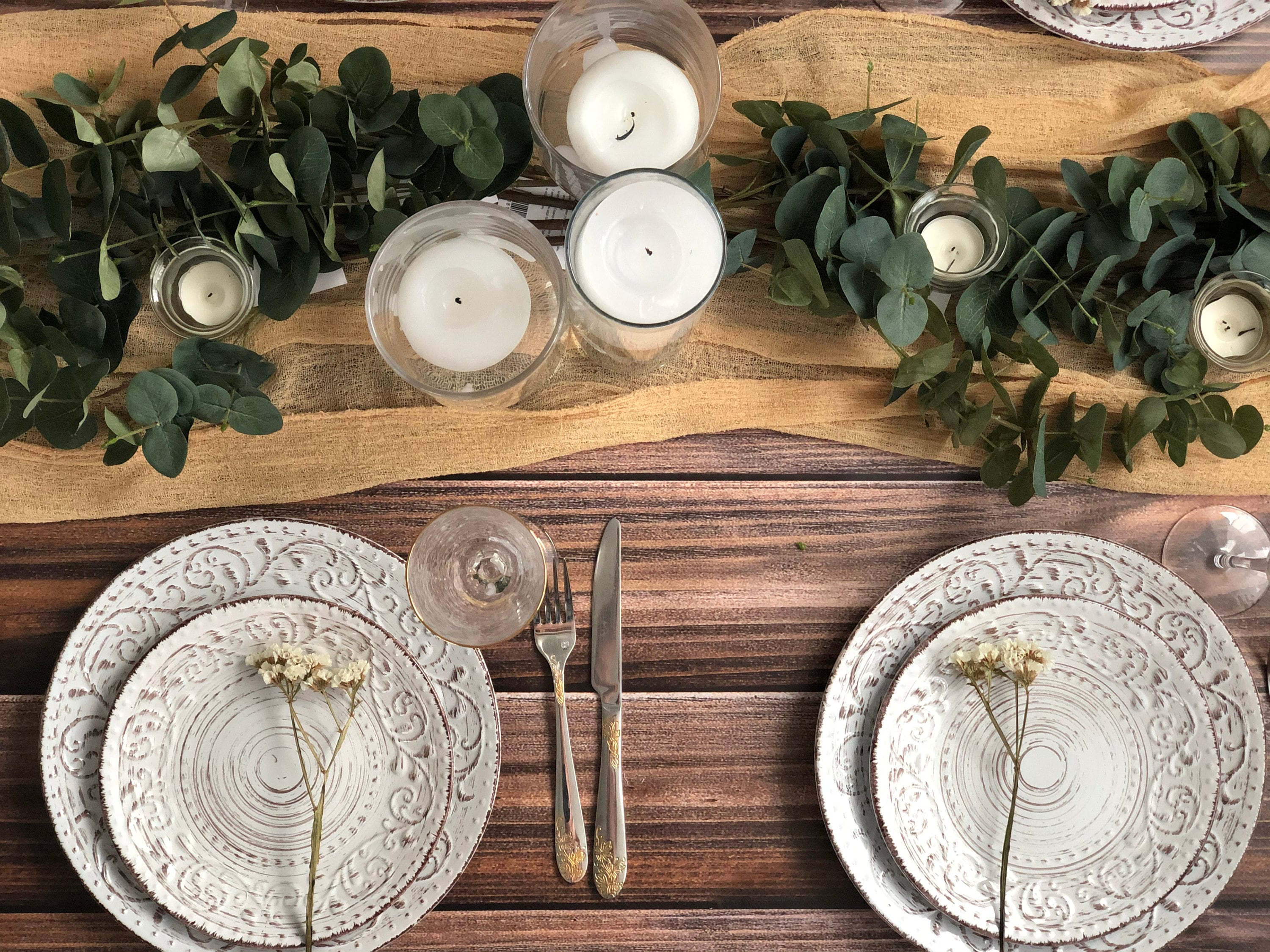 Sand Beige Cheesecloth Table Runner Many Color Farmhouse | Etsy
