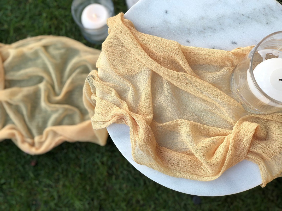 Sand Beige Cheesecloth Table Runner Many Color Farmhouse Wedding Decor ...