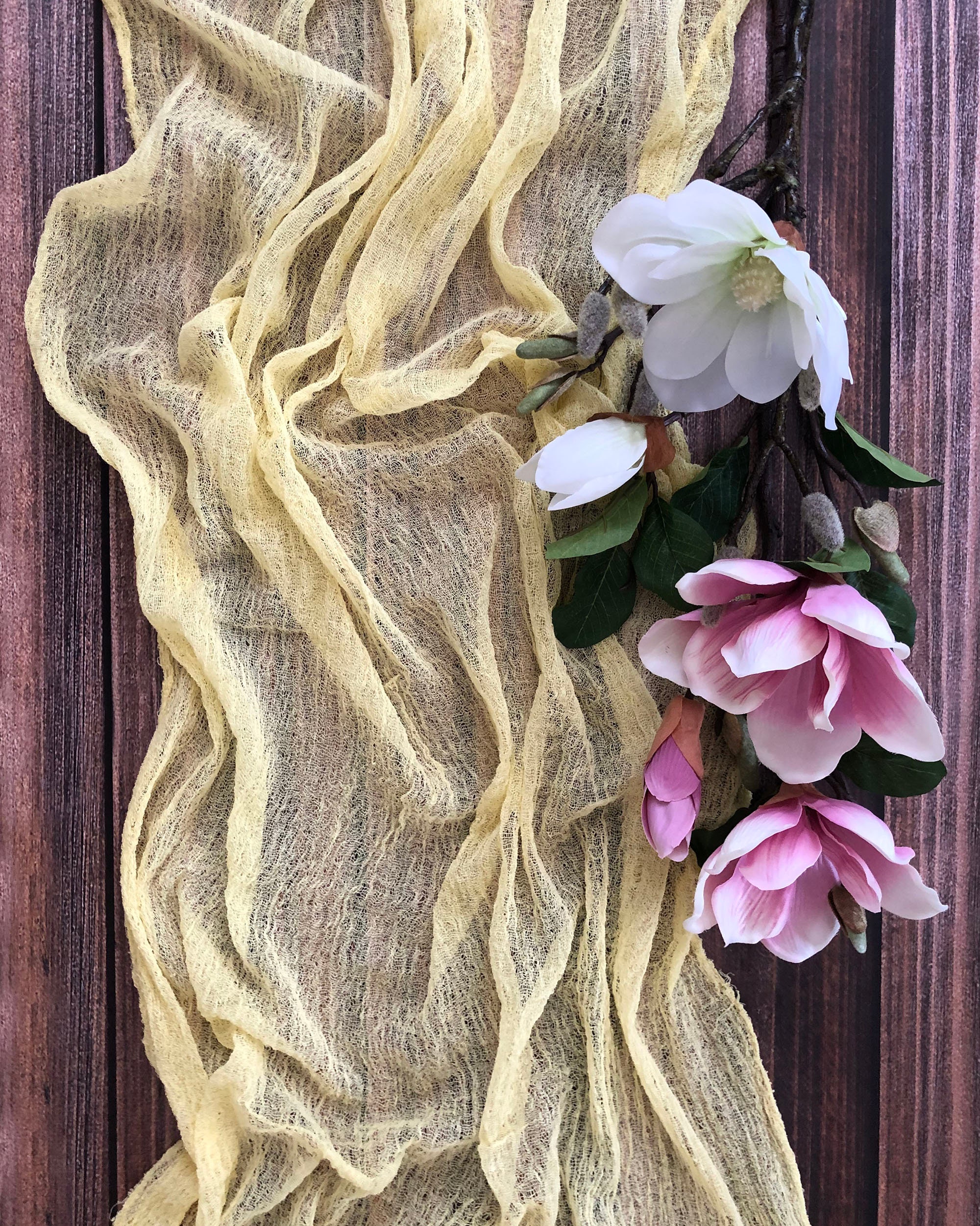 Lemon Cheesecloth Table Runner Many Color Farmhouse Country - Etsy