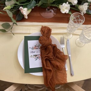 Terracotta Cheese Cloth Runner Boho Terracotta Wedding Decor Gauze ...