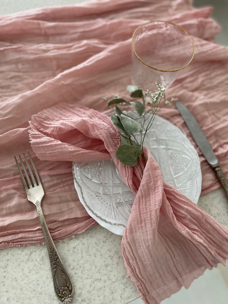 Set of 4 Napkins Any Color Chic Rustic Wedding Decorations - Etsy