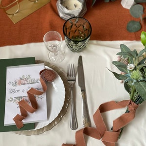 Terracotta Cheese Cloth Runner Boho Terracotta Wedding Decor Gauze ...